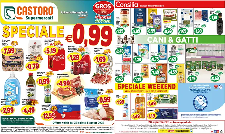 Volantino 25 luglio 2025 - Il Castoro Supermercati