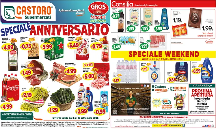 Volantino 5 settembre 2025 - Il Castoro Supermercati