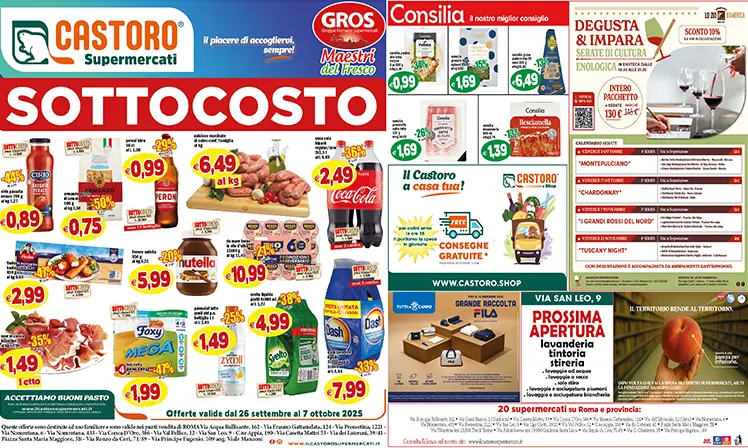 Volantino 26 settembre 2025 - Il Castoro Supermercati